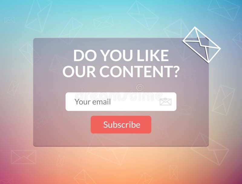 Email-subscribe-form copy stock vector. Illustration of interface ...