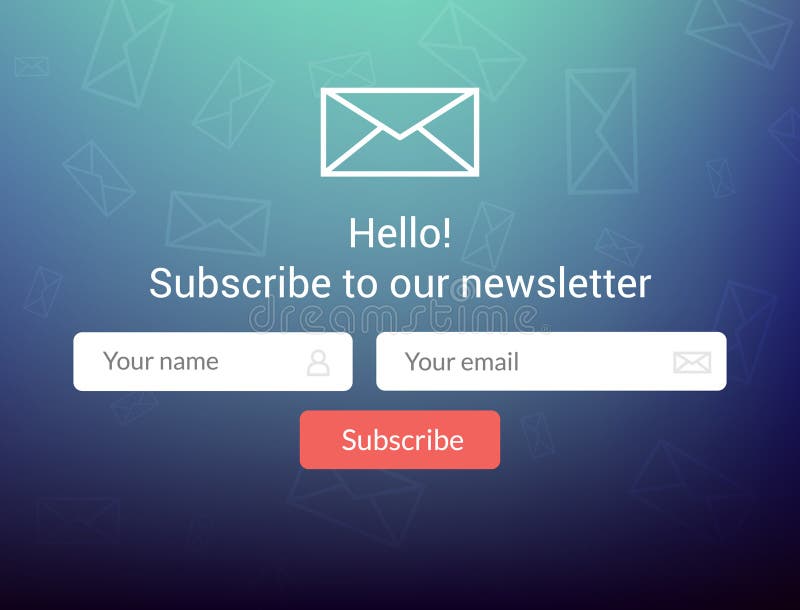 Email-subscribe-form copy stock vector. Illustration of interface ...