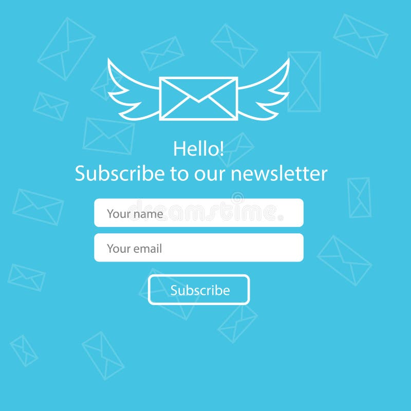 Vector Template Email Subscribe Submit. Vector Illustration Eps 10 ...