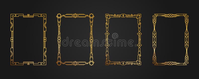 Vector Template of Empty Frame in A4 Format with Geometric Pattern ...