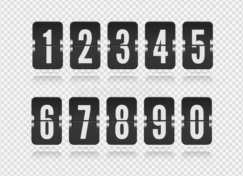 Vector Template with Floating Flip Scoreboard Numbers and Reflections ...