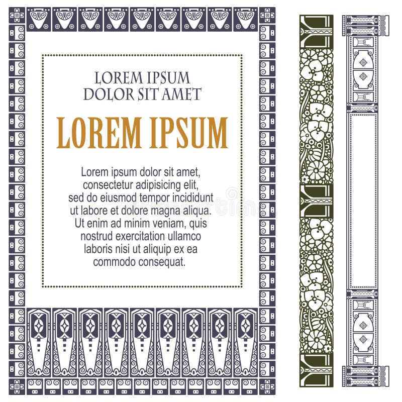 Vector Template Flyer, Invitations or Greeting Card Stock Vector ...