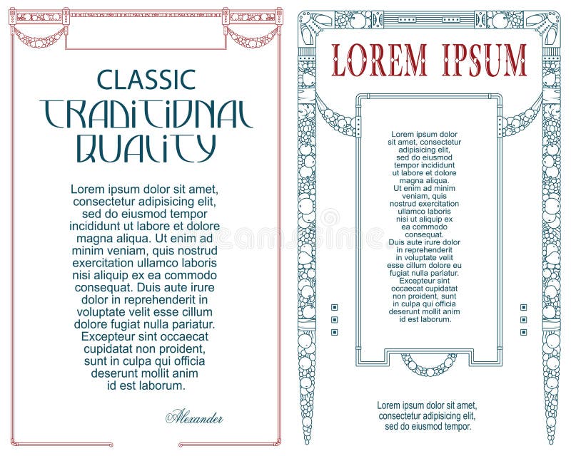 Vector Template Flyer, Invitations or Greeting Card Stock Vector ...