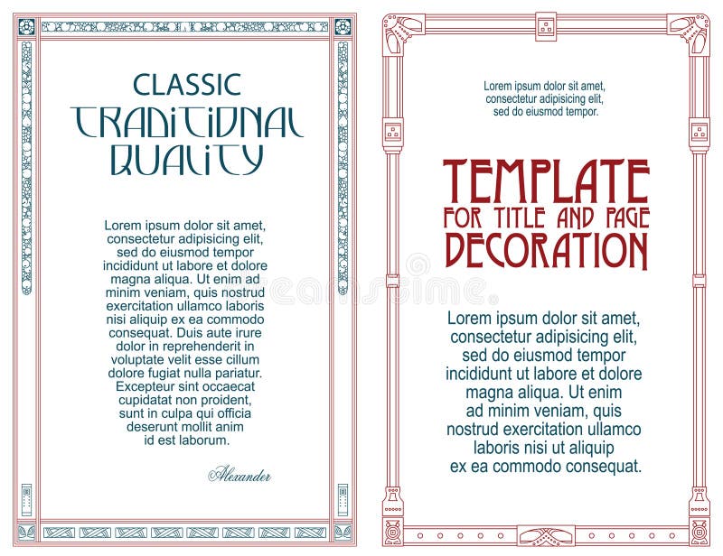 Vector Template Flyer, Invitations or Greeting Card Stock Vector ...