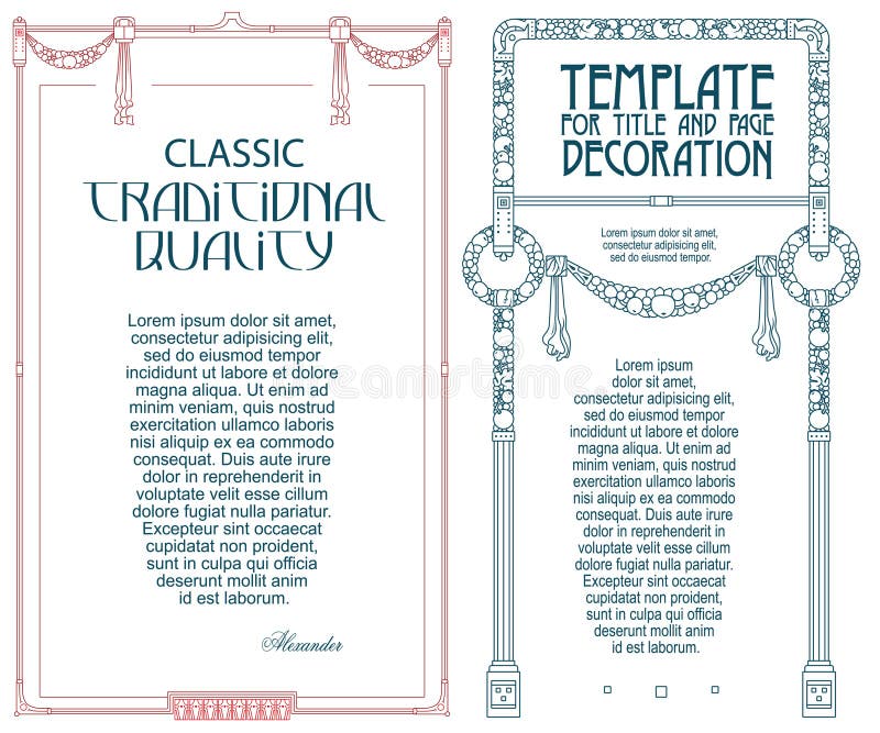 Vector Template Flyer, Invitations or Greeting Card Stock Vector ...