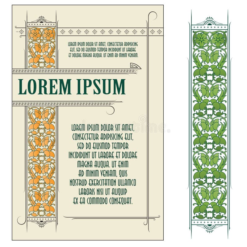 Vector Template Flyer, Invitations or Greeting Card Stock Vector ...