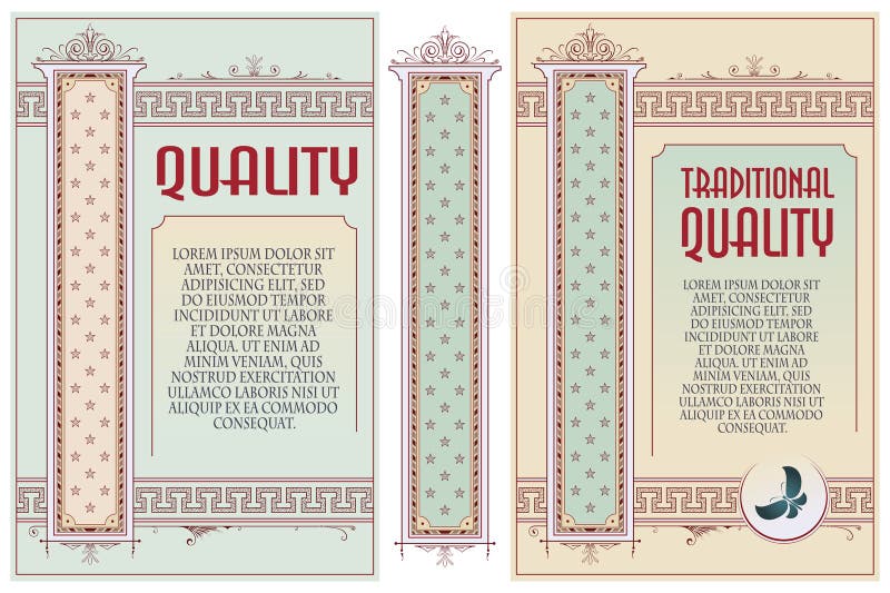 Vector Template Flyer, Invitations or Greeting Card Stock Vector ...