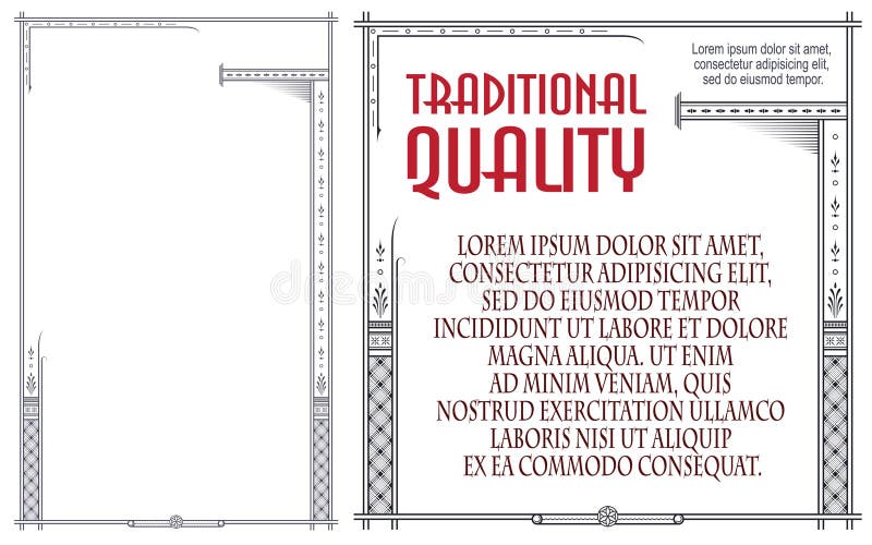 Luxury Vector Vignette in Ancient Style for Flyer, Invitations or ...