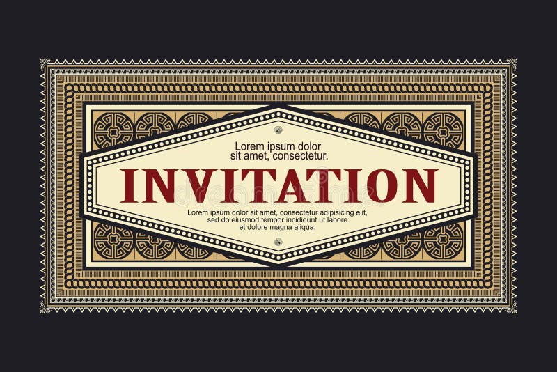 Template Flyer, Invitations or Greeting Cards Stock Vector ...