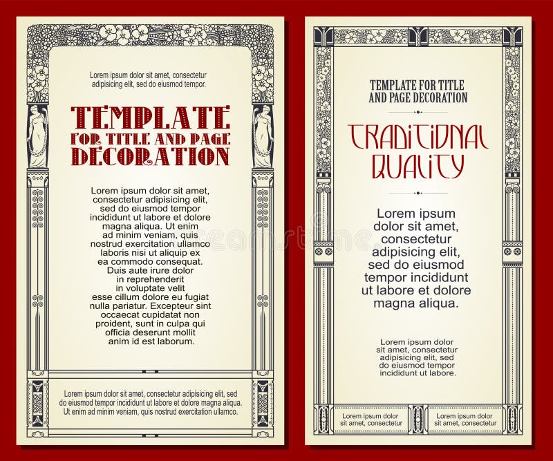 Vector Template Flyer, Invitations or Greeting Cards Stock Vector ...