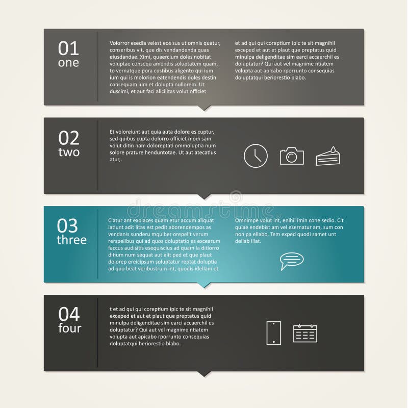 Vector Template - Four Choices, Steps with Place for Text and Images ...