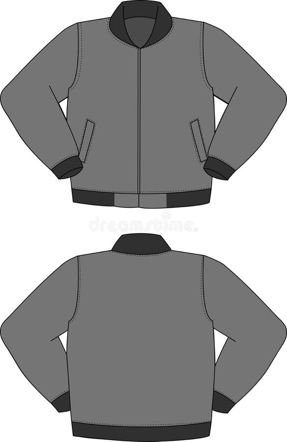 Mens Jacket Isolated on White Background. Vector Illustration. Stock ...