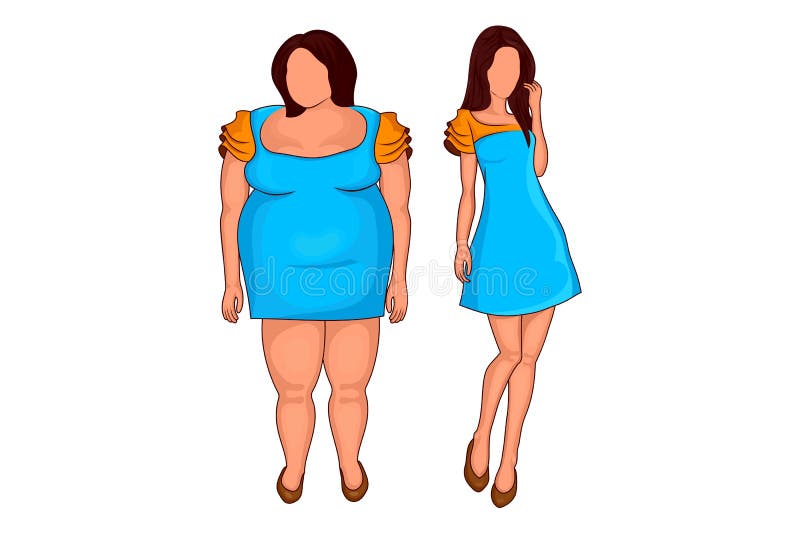 Slimming Vector Illustration Stock Vector - Illustration of couple ...