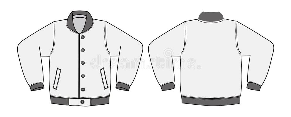 Varsity Jacket Template Stock Illustrations – 1,084 Varsity Jacket ...