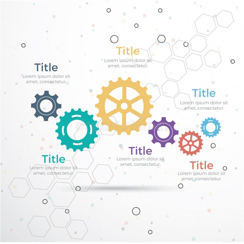 Vector Template Infographic with Gear Chain. Gears Vector Design, Gear ... Vector Template Infographic with Gear Chain. Gears Vector Design, Gear ...