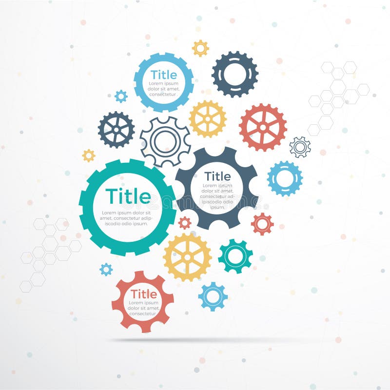 Vector Template Infographic with Gear Chain. Gears Vector Design, Gear ... Vector Template Infographic with Gear Chain. Gears Vector Design, Gear ...