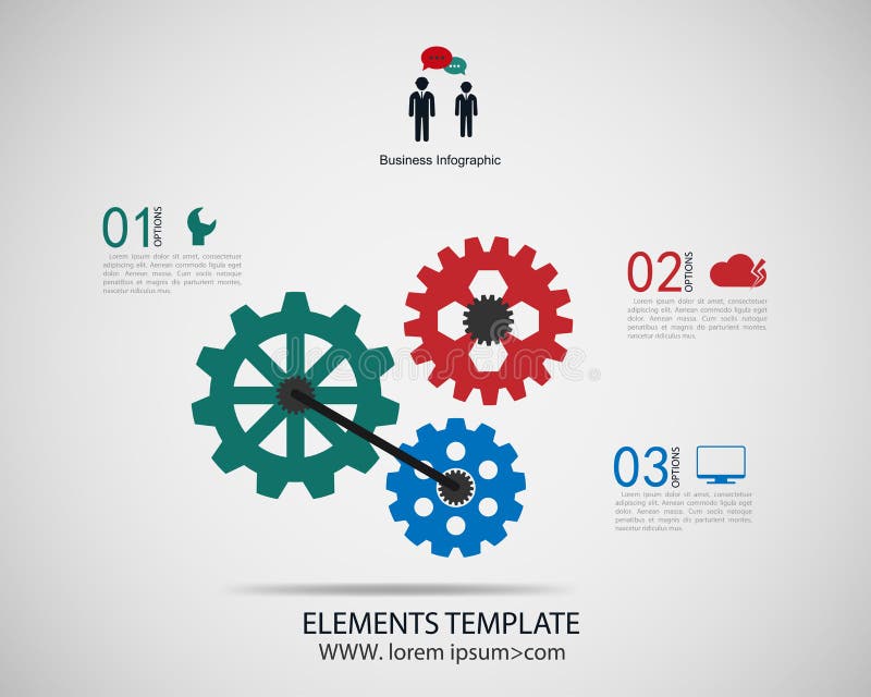 Vector Template Infographic with Gear Chain. Stock Vector ... Vector Template Infographic with Gear Chain. Stock Vector ...