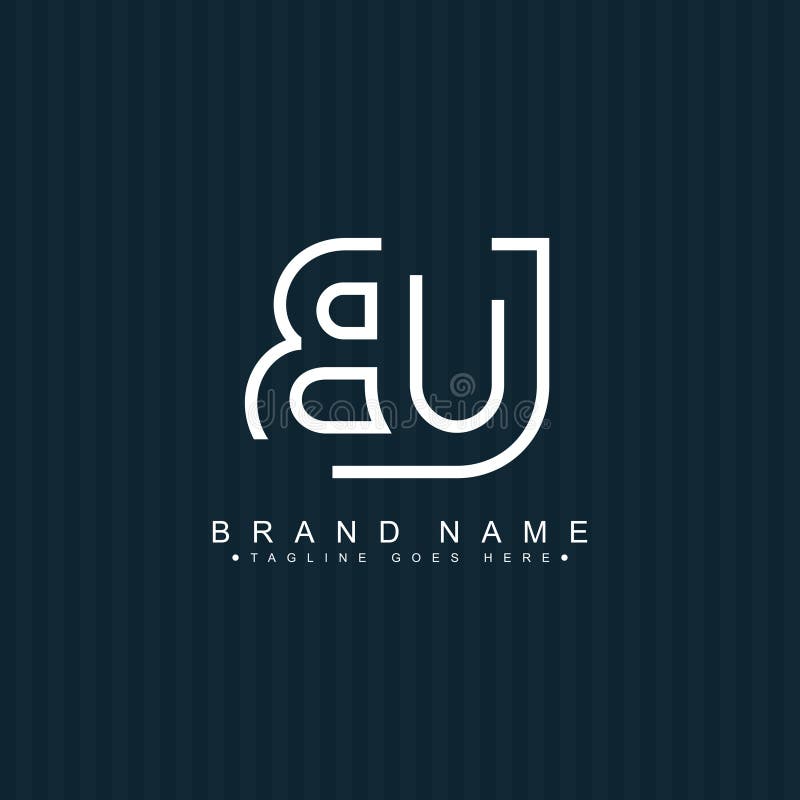 Vector Template for Initial Letter BU Logo - Elegant Monogram Logo for ...
