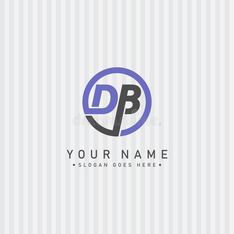Vector Template for Initial Letter DB Logo - Elegant Monogram Logo for ...