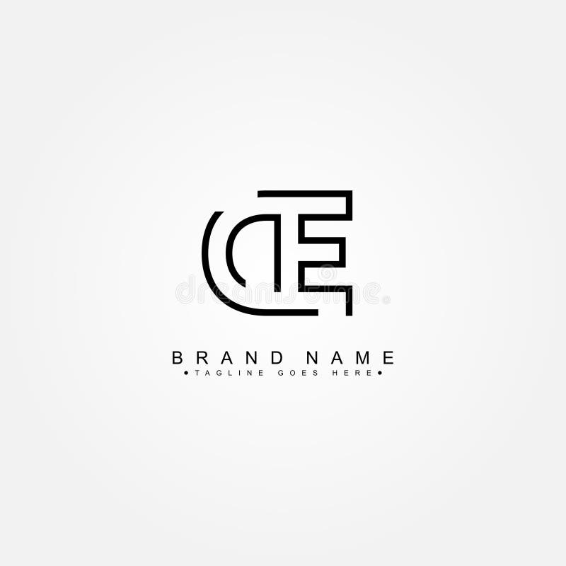 Vector Template for Initial Letter DE Logo - Elegant Monogram Logo for ...