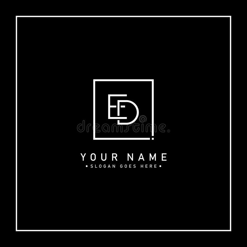 Vector Template for Initial Letter ED Logo - Elegant Monogram Logo for ...