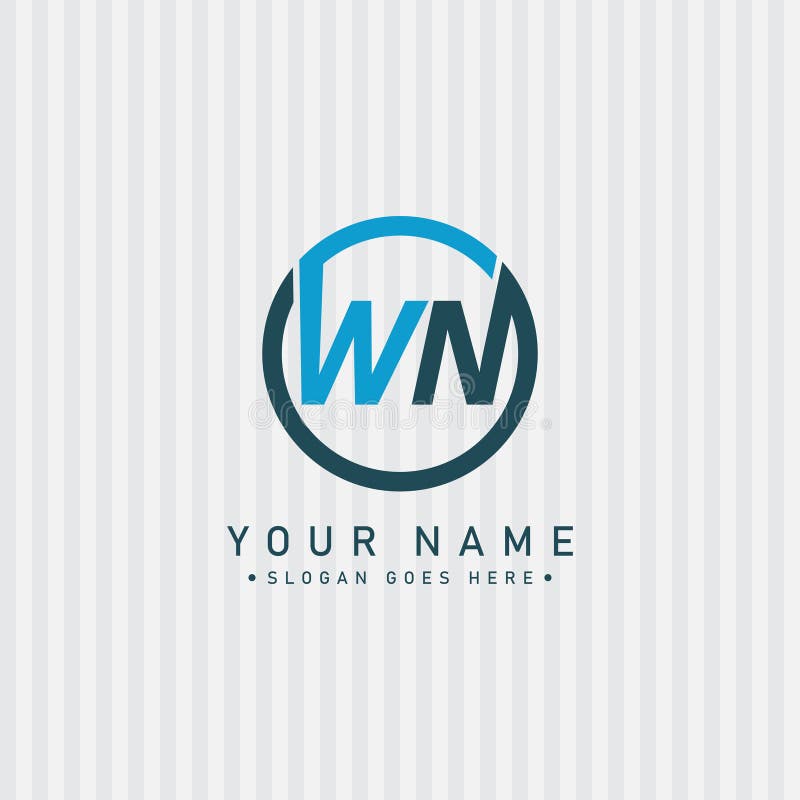 Vector Template for Initial Letter WN Logo - Elegant Monogram Logo for ...
