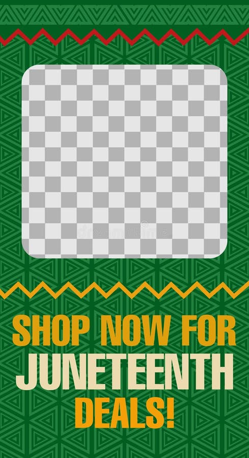 Juneteenth Sale Frame – Kente Border Promotion Template Stock Vector ...