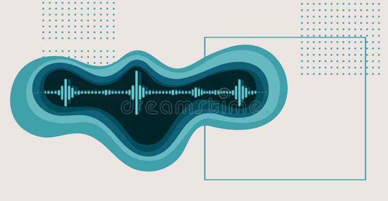 Vector Template, Layout for Music Label Design with Sound Wave a Stock ...