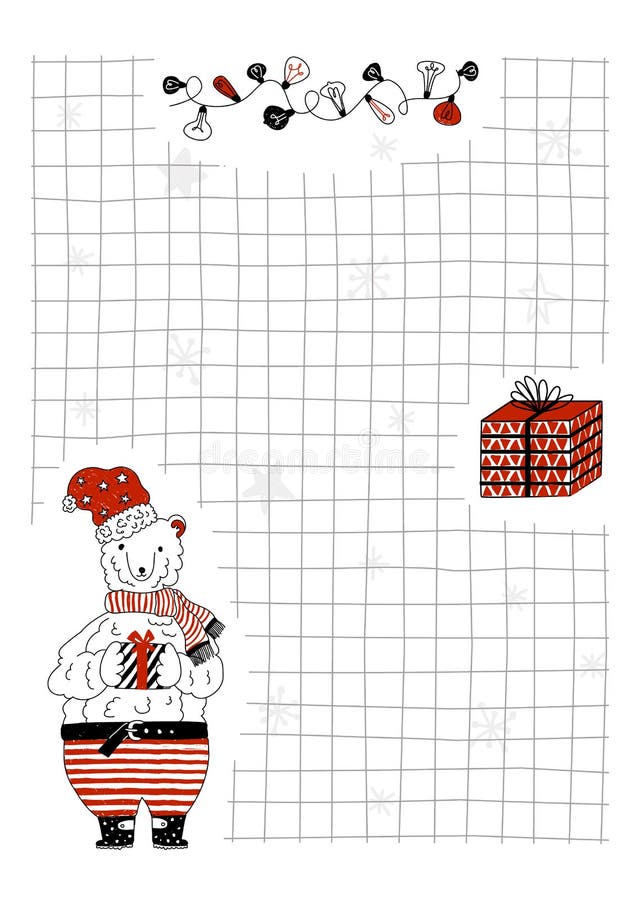 Layout of a Notebook Page, an A6 Notebook Stock Vector - Illustration ...