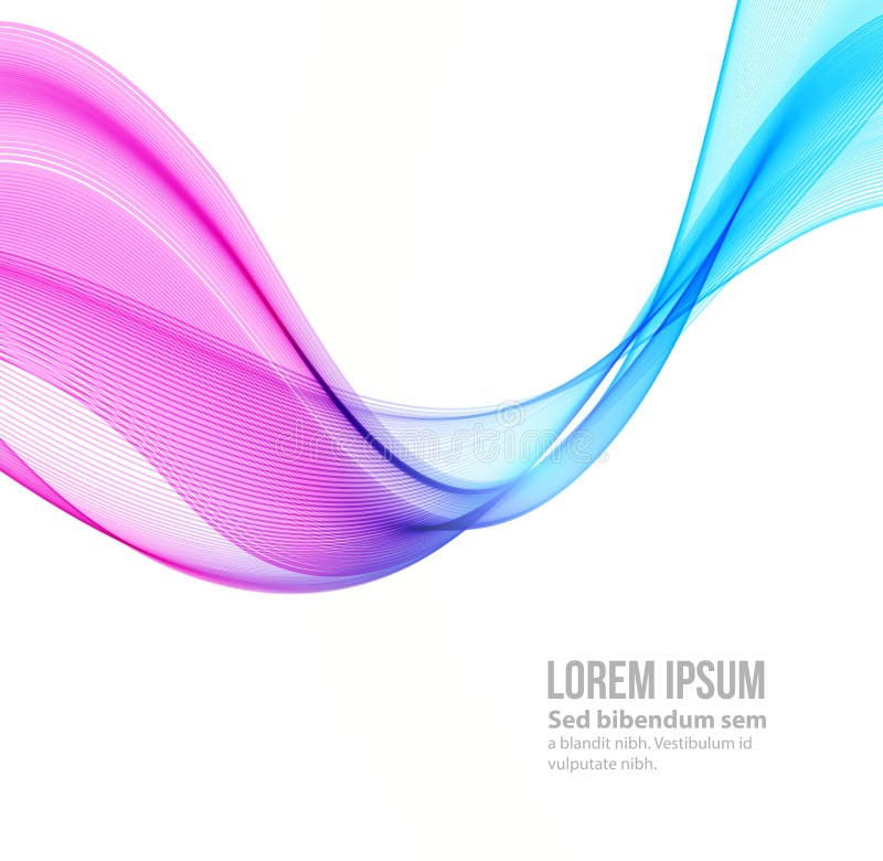 Vector Template Leaflet Design with Color Lines Stock Vector ...