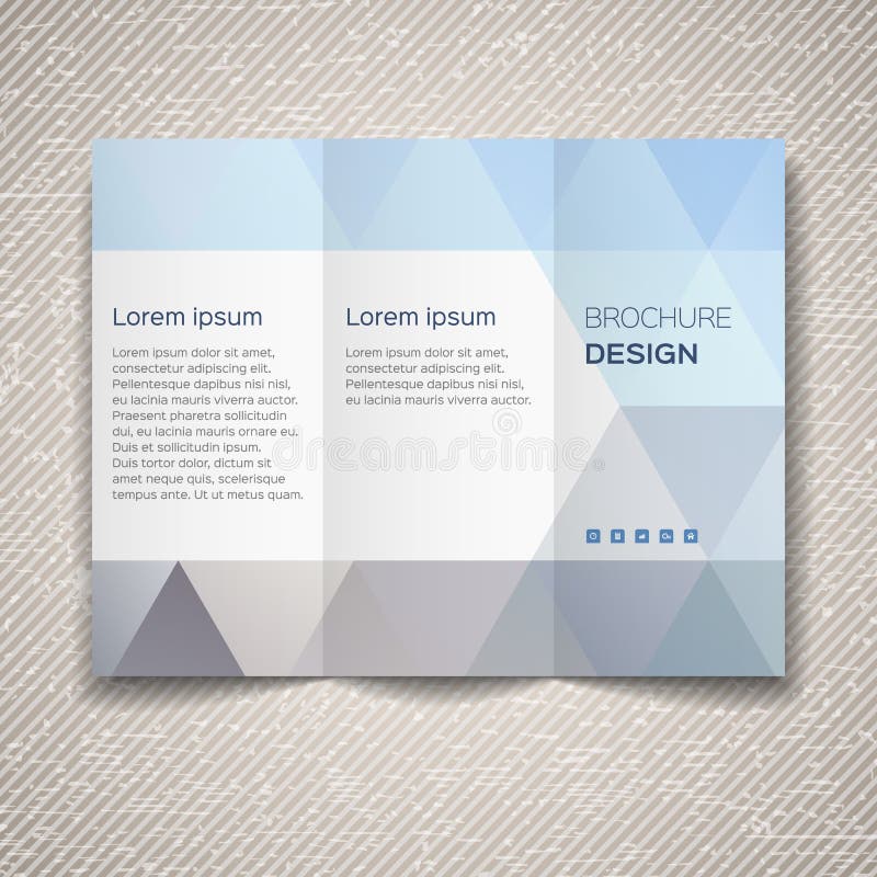 Vector Template for Leaflet Stock Vector - Illustration of infographic ...