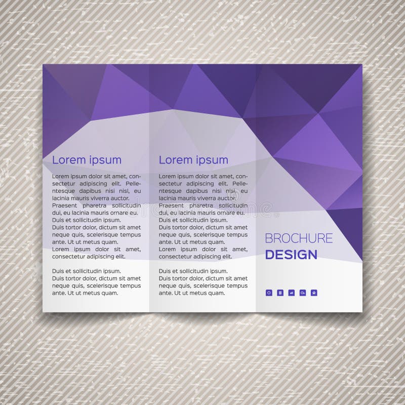 Vector Template for Leaflet Stock Vector - Illustration of infographic ...