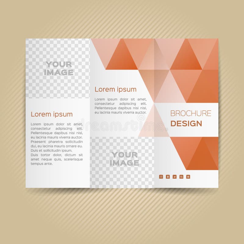 Vector Template for Leaflet Stock Vector - Illustration of icons ...