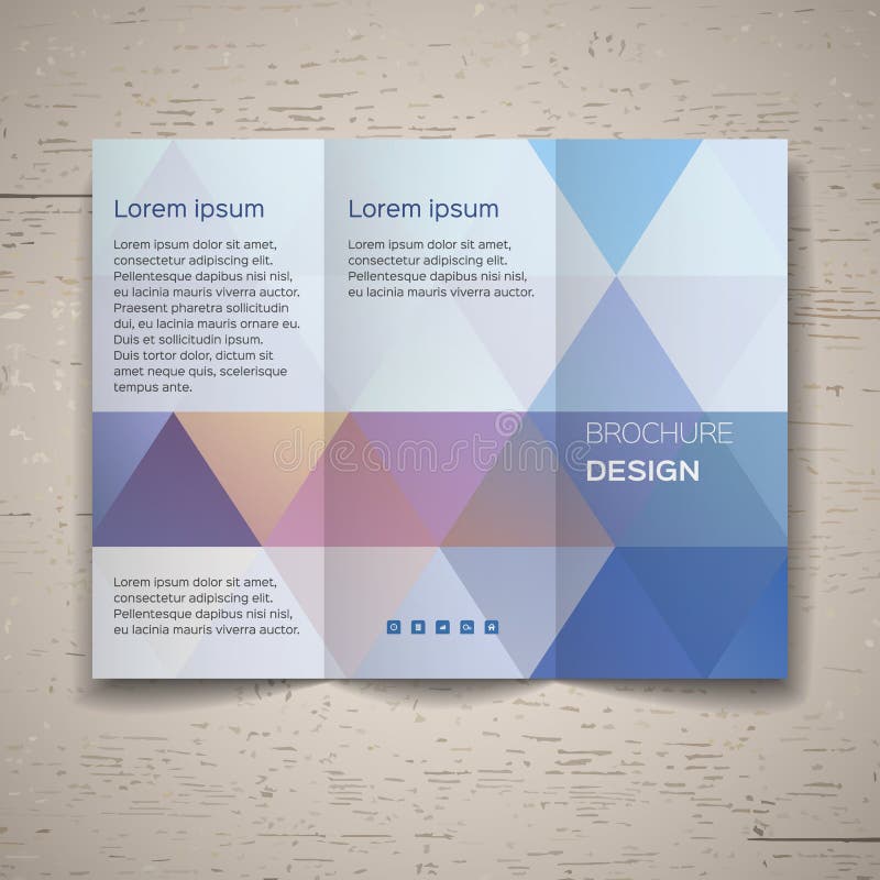 Vector Template for Leaflet Stock Vector - Illustration of leaflet ...