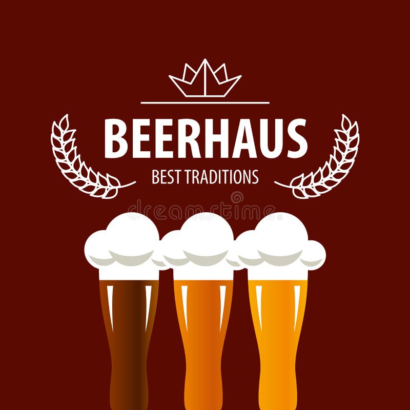 Vector beer logo stock vector. Illustration of logo - 126378776