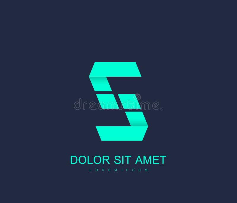 Vector Template Logo Letter S Line Design. Creative Minimalism Logotype ...