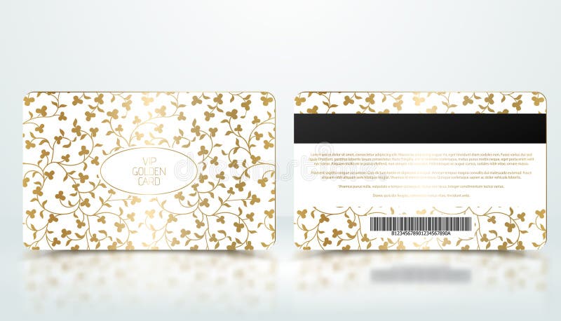 Vector Template of Membership or Loyalty White VIP Card with Luxury ...