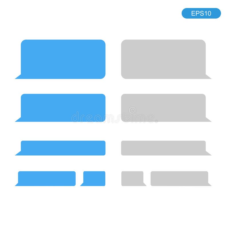 Message Bubbles Chat Boxes Icons Stock Vector - Illustration of sign ...