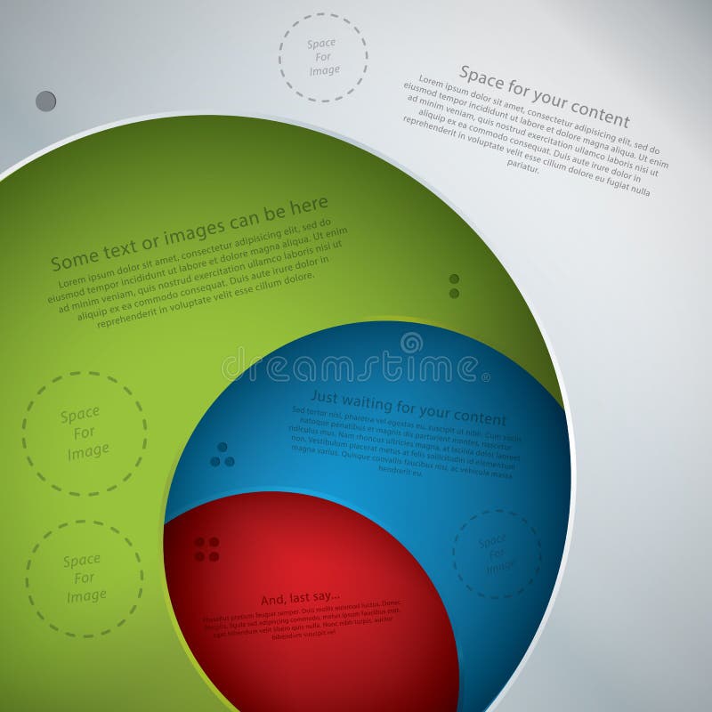 Vector Circle Template. Circles with Space for Your Content in T Stock ...