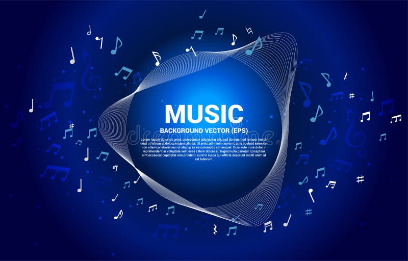 Vector Template Music Melody Note Dancing Flow . Stock Illustration ...