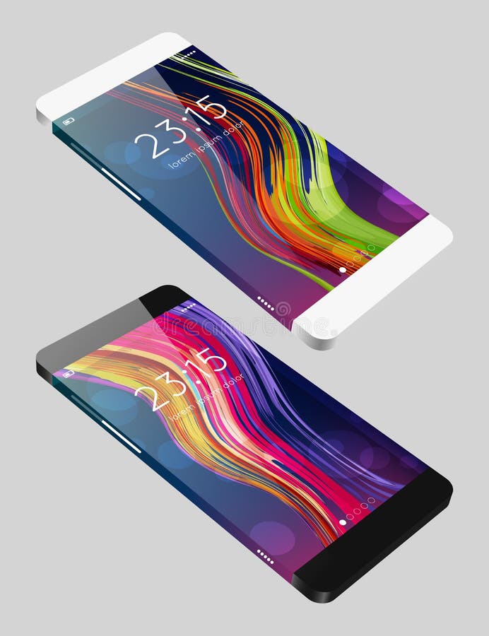 Vector Phone GUI Template. Wireframe UI Kit Stock Vector - Illustration ...