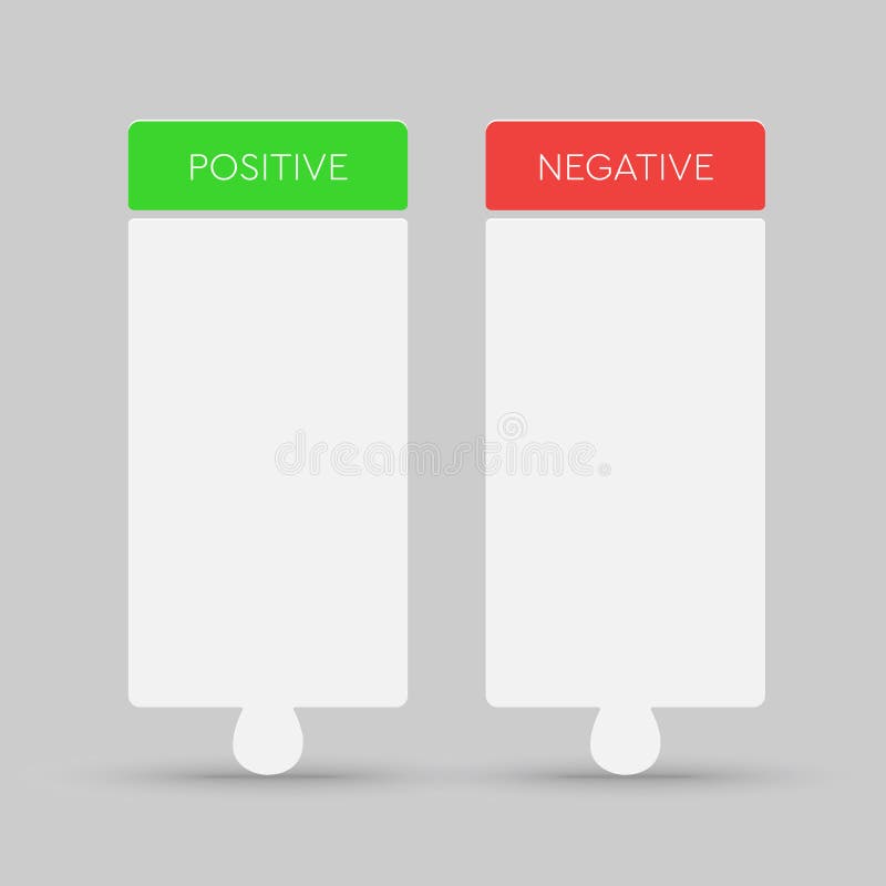 Vector Template with Positive and Negative List Stock Vector ...