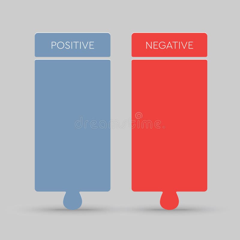 Vector Template with Positive and Negative List Stock Vector ...