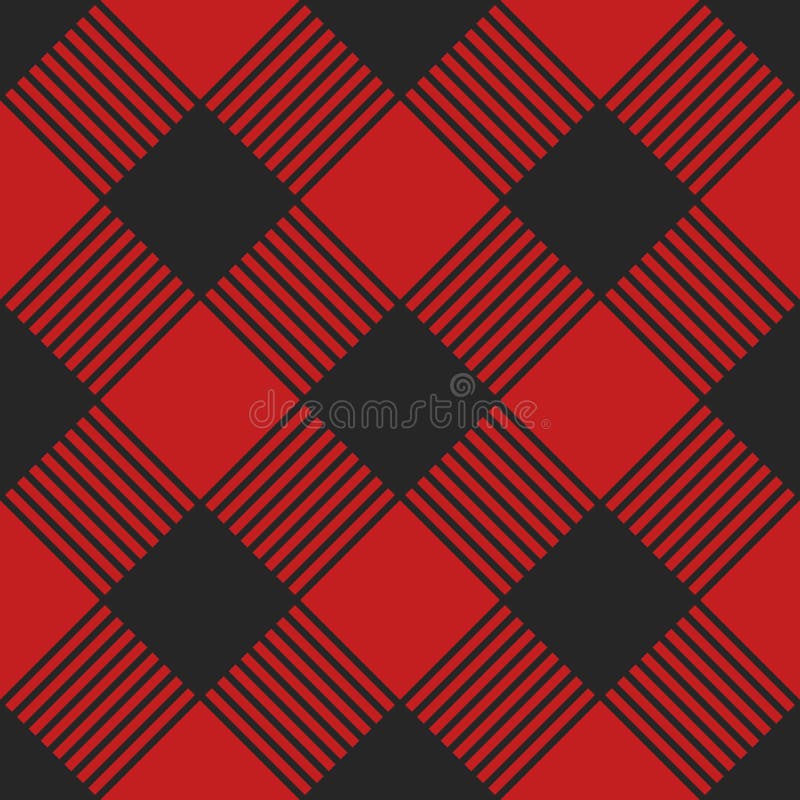 Vector Template Red Plaid Seamless Pattern. Textile Template Stock ...