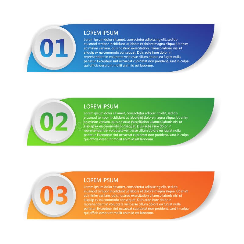 Vector Template with Text. a Set of Informative Tapes Stock Vector ...