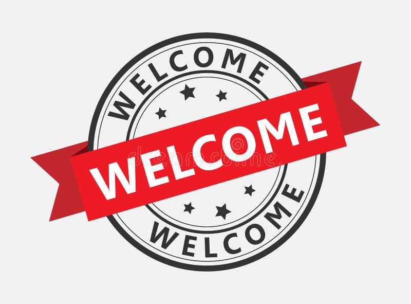 Vector Template for a Welcome Champ. Welcome on the Red Ribbon Stock ...