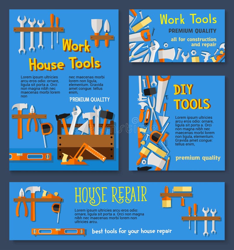 Repair Tools Poster Design Stock Illustrations – 1,604 Repair Tools ...
