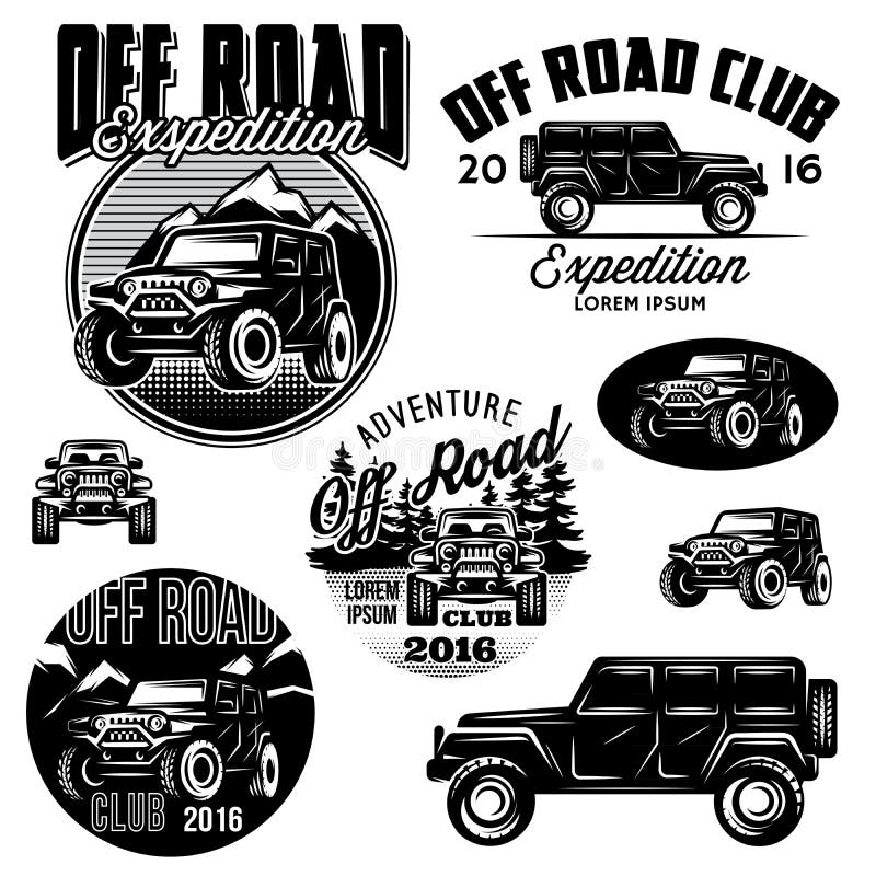 Vector Templates for SUVs Off-road Sport Club Logos Stock Illustration ...