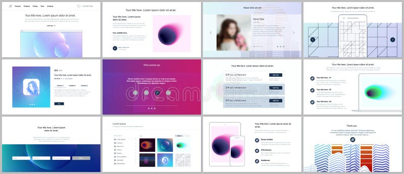 Vector Templates for Website Design, Minimal Presentations, Portfolio ...