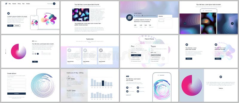 Vector Templates for Website Design, Minimal Presentations, Portfolio ...